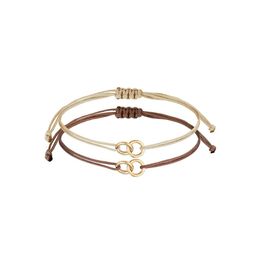 Elli Armband 'Infinity' Damen Gr&ouml;&szlig;e 16 braun / cappuccino / gold