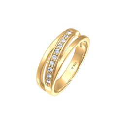 Elli Ring Damen Gr&ouml;&szlig;e 54 gold / transparent