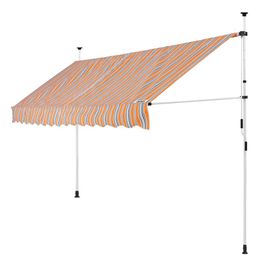 Detex Klemmmarkise Orange/Schwarz/Wei&szlig; 400cm