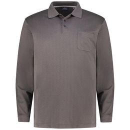 Gro&szlig;e Gr&ouml;&szlig;en Ragman Poloshirt "Soft Knit", b&uuml;gelleicht Farbe anthrazit Gr&ouml;&szlig;e: 3XL