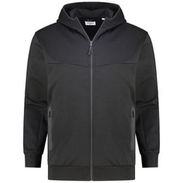 Jack & Jones Gro&szlig;e Gr&ouml;&szlig;en Jack&Jones Kapuzenjacke aus Baumwoll-Mix Farbe schwarz Gr&ouml;&szlig;e: 6XL