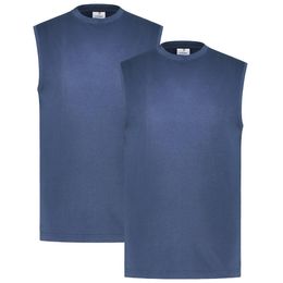 Gro&szlig;e Gr&ouml;&szlig;en Pfundskerl Doppelpack Tanktop aus Baumwolle Farbe dunkelblau Gr&ouml;&szlig;e: 3XL