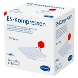 Hartmann Es-Kompressen Steril 10x10cm Gro&szlig;packung 12Fach 100 ST