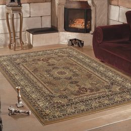 Teppich, B:240cm H:12mm L:340cm, beige, Ayyildiz Teppiche, Kunstfaser, Wohnzimmer, Teppiche, "Marrakesh 207", Kurzflor, Orient-Optik, Webteppich,