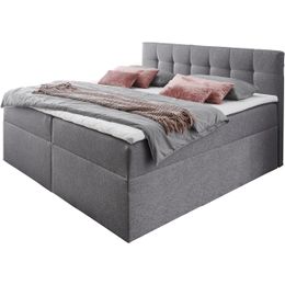 Boxbett Home Affaire, B:142cm L:210cm, grau, Komplettbetten