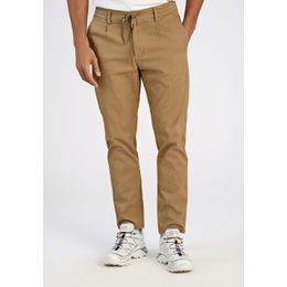 LINDBERGH Herren Stoffhose "LINDBERGH Freizeithose", beige, Gr. L, Obermaterial: 98% Baumwolle, 2% Elasthan, Hosen