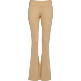 Karl Kani Damen Leggings "Karl Kani Damen"sand, Gr. L, unifarben, 97% Baumwolle, 3% Elasthan, Hosen