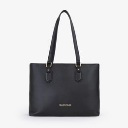 Valentino Handbags VALENTINO BAGS Damen Shopper "BRIXTON"schwarz, Lederimitat, Taschen, Damen Umh&auml;ngetasche, Schultertasche mit Metall-Logo