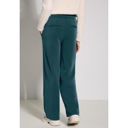 Cecil Damen Culotte, blau, Gr. XL, unifarben, Stoff, 49% Polyester, 43% Modal, 8% Elasthan, Hosen, High Waist