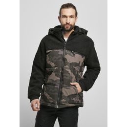 Brandit Herren Allwetterjacke "Brandit Herren Jackson Teddyfleece Jacket"schwarz, schwarzcamo, Gr. M, mehrfarbig, 100% Polyester, Jacken