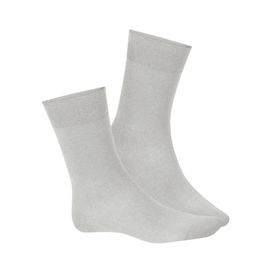 Hudson Damen Socken "Socke Relax Exquisit", Gr. 41, grau, Obermaterial: 97% Baumwolle CO. 3% Elasthan EL., Socken