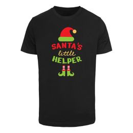 T-Shirt Merchcode "Merchcode Christmas Santa&acute;s Little Helper Tee", Damen, Gr. M, schwarz, 100% Baumwolle, bedruckt, normal, Rundhals, Shirts T-Shirt