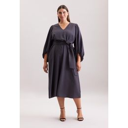 Seidensticker Damen Sommerkleid "Schwarze Rose"dunkelgrau, Gr. 54, unifarben, 86% Viskose 14% Polyamid, Kleider, 3/4 Uni