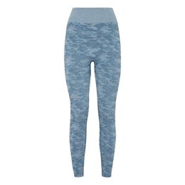 Plein Sport Damen Leggings "Camouflage"18, petrol, Gr. S, Obermaterial: 74% Polyamid, 18% Polyester, 8% Elasthan, Hosen
