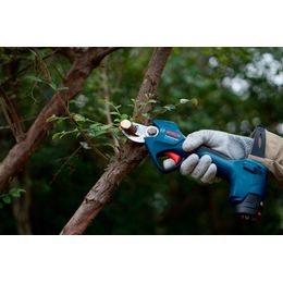 Akku-Astschere, blau, Bosch Professional, Gartenscheren-Maschinen, "&raquo;GGP 12V-25&laquo; Complete Kit", Inkl. 2 x Akku GBA 12V 3.0Ah