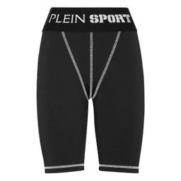 Plein Sport Leggings Damen Gr&ouml;&szlig;e XXL schwarz / offwhite