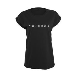 Merchcode T-Shirt 'Friends' Damen Gr&ouml;&szlig;e S schwarz / wei&szlig;