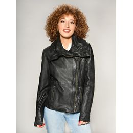 Maze Damen Lederjacke "Geneva", schwarz, Gr. L, Obermaterial: 100% Lammleder; Futter: 100% Polyester, Jacken
