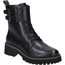 Josef Seibel Damen Stiefelette "Sallina 03, schwarz-gr&uuml;n", Gr. 40, schwarz, Obermaterial: 100% Rindsleder Leather cow., Schuhe