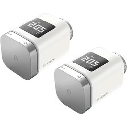 Bosch Heizk&ouml;rperthermostat "Smart Home Heizk&ouml;rper-Thermostat II [+M] 2er Pack", 1wei&szlig;, silber, Heizk&ouml;rperthermostate