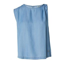 Salsa Jeans Bluse Damen Gr&ouml;&szlig;e L hellblau / silber