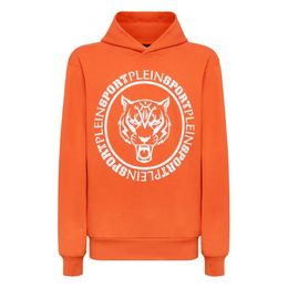 Plein Sport Sweatshirt 'Carbon Tiger' Herren Gr&ouml;&szlig;e 5XL orange / wei&szlig;