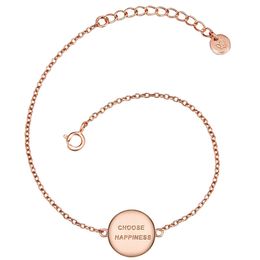 Glanzst&uuml;cke M&uuml;nchen Damen Gliederarmband "G279", Silber 925 (Sterlingsilber)ros&eacute;gold, GLANZST&Uuml;CKE M&Uuml;NCHEN, Silber 925 (Sterlingsilber), Armb&auml;nder, aus Sterling Silber
