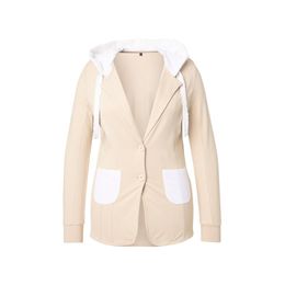 MIAMODA Blazer Damen Gr&ouml;&szlig;e 58 sand / wei&szlig;