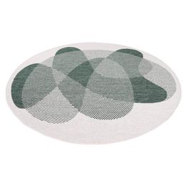 Outdoorteppich Carpet City, H:5mm &Oslash;:160cm, gr&uuml;n, Obermaterial: 100% Polypropylen, Teppiche, "DUO RUG 5835", Wendeteppich Wetterfest In- & Outdoor,