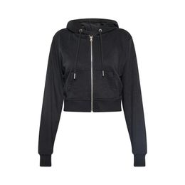 Swirly Zip-Up Hoodie female Black size XL