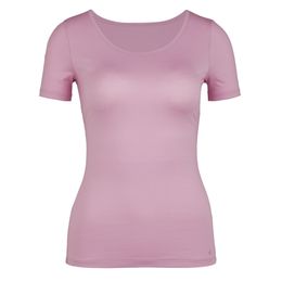 Calida Damen Unterhemd "Natural Comfort", Gr. XXS, rosa, Single Jersey, Obermaterial: 92% Baumwolle, 8% Elasthan, unifarben, Unterhemden, mit