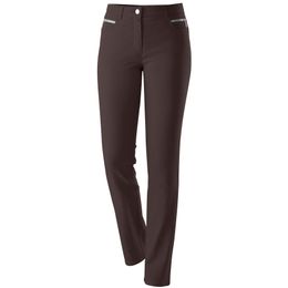 Stehmann Damen Thermohose, braun, Gr. 25, unifarben, 76% Viskose, 21% Polyamid, 3% Elasthan, Hosen