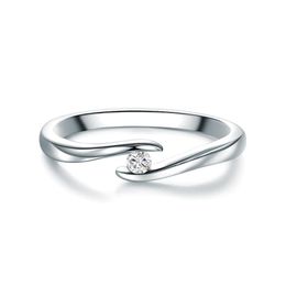 Trilani Ring Damen Gr&ouml;&szlig;e 52 silber / transparent