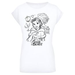 F4NT4STIC Shirt 'Die Sch&ouml;ne Und Das Biest' female White size XXXL