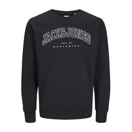 JACK & JONES MINI Sweatshirt 'JJECALEB' Jungen Gr&ouml;&szlig;e 110 schwarz / wei&szlig;