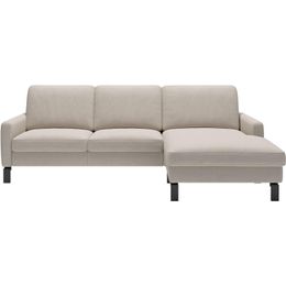 Ecksofa Home Affaire, B:244cm H:86cm T:164cm, beige, 100% Polyester, Wohnzimmer, Sofas, inkl. saugroboterfreundliche H&ouml;he & schmale Armlehnen