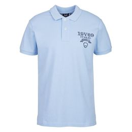 19V69 Italia Poloshirt Herren Gr&ouml;&szlig;e M hellblau / dunkelblau