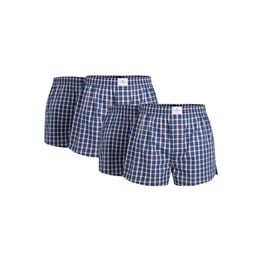 Tom Tailor Herren Webboxer "Web-Boxershorts 4er Pack", Gr. S, blau, Obermaterial: 100% Baumwolle CO., Unterhosen