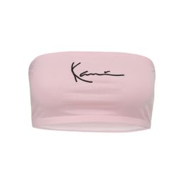 Karl Kani Damen Muskelshirt "Karl Kani Damen Small Signature Bandeau Top"rose, Gr. L, bedruckt, 95% Baumwolle, 5% Elasthan, Shirts