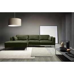 Ecksofa Trendmanufaktur, B:280cm H:80cm T:168cm, gr&uuml;n, 100% Polyester, Wohnzimmer, Sofas, "Luzi, wahlweise mit Schlaffunktion & Bettkasten. OTTOs
