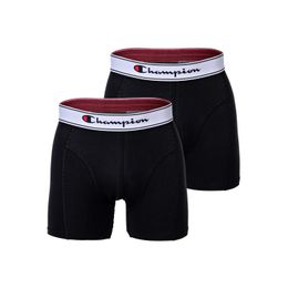 Champion Herren Boxershorts "Boxershort 2er Pack", Gr. S, schwarz, Obermaterial: 95% Baumwolle CO. 5% Elasthan EL., Unterhosen