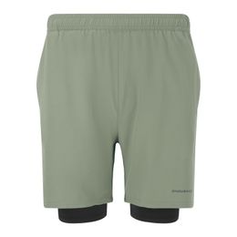 Endurance Herren Shorts "Kros", gr&uuml;n, Gr. XL, unifarben, 95% Polyester, 5% Elasthan, Hosen, Im 2-in-1-Design mit Quick Dry und Stretch-Funktion