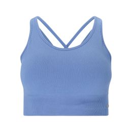ENDURANCE ATHLECIA ATHLECIA Damen Sport-BH "Aideny", Gr. L, blau, 83% Nylon, 16% Elasthan, 1% Polyester, unifarben, BHs, in nahtlosem Design
