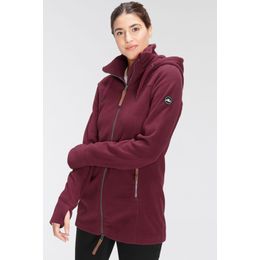 Polarino Damen Fleecejacke, rot, Gr. 34, unifarben, Fleece, Obermaterial: 100% Polyester, Jacken, aus Fleece, atmungsaktiv, schnell trocknend