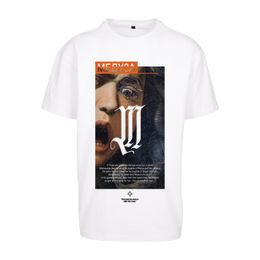T-Shirt MisterTee "MisterTee Unisex Dusa Painting Oversize Tee", Damen, Gr. M, wei&szlig;, 100% Baumwolle, unifarben, oversize, Rundhals, Shirts T-Shirt