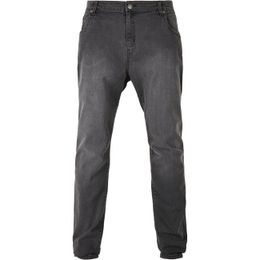 Urban Classics Herren Bequeme Jeans "Urban Classics Herren Slim Fit Zip Jeans"realschwarz washed, Gr. 30, unifarben, 98% Baumwolle, 2% Elasthan, Jeans