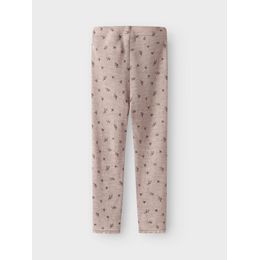 name it M&auml;dchen Leggings "NMFWANG WOOL NEEDLE LEGGING NOOS", grau, Gr. 116, bedruckt, Strick, Obermaterial: 100% Wolle, Hosen, aus reiner Merinowolle