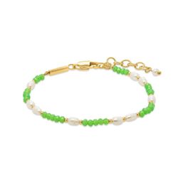 Esprit Armband Damen Gr&ouml;&szlig;e One Size gold / limette / perlwei&szlig;