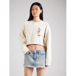 Moschino Jeans Sweatshirt Damen Gr&ouml;&szlig;e XL nude / elfenbein / schwarz / offwhite