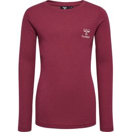 Hummel Shirt M&auml;dchen Gr&ouml;&szlig;e 134 beige / bordeaux / rubinrot